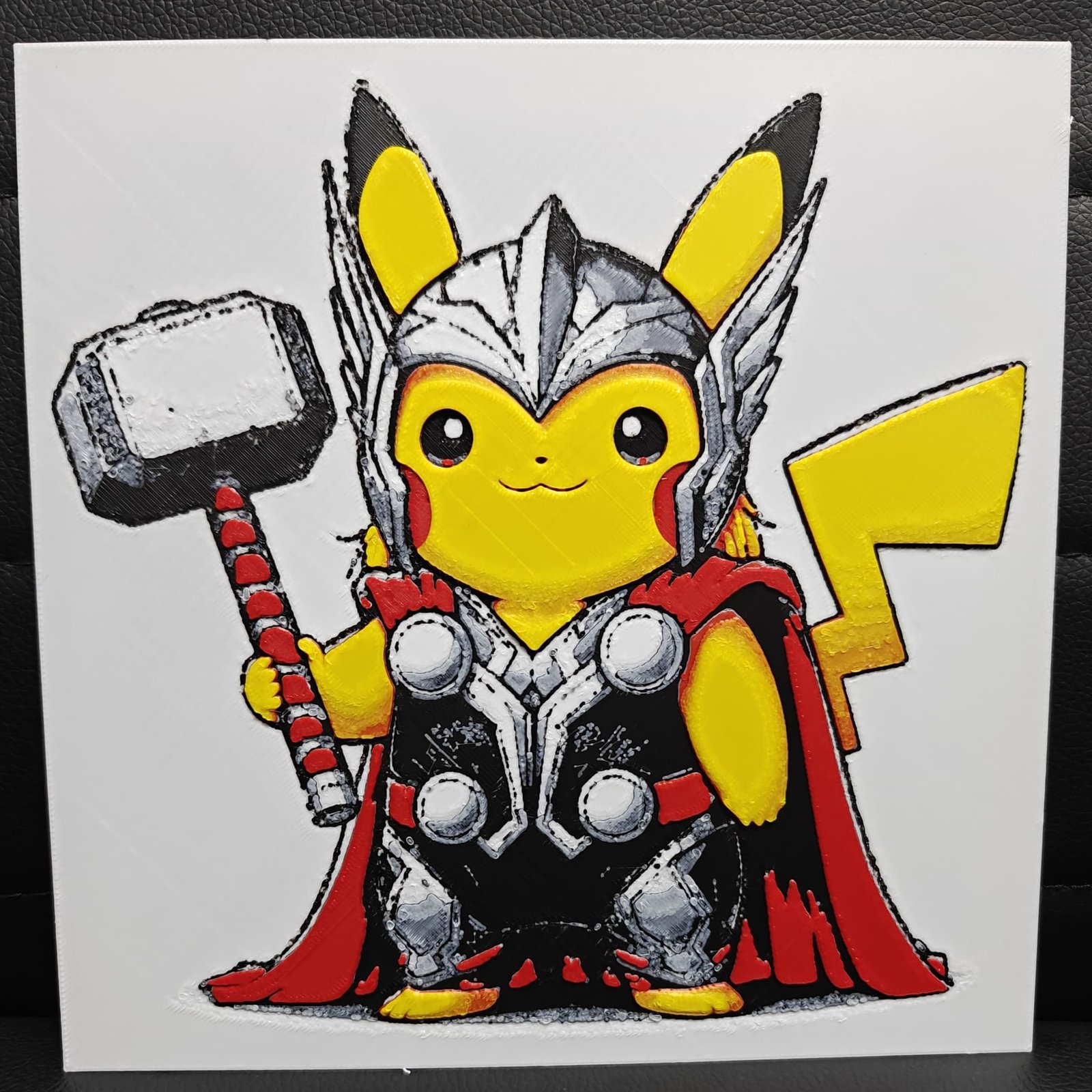 Thunder God Pikachu HueForge Art - Evergreen Layers