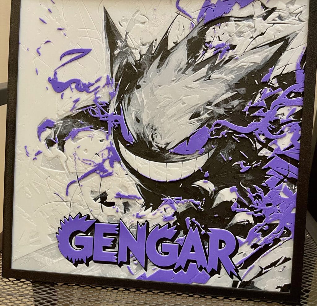 Shadow Surge Gengar HueForge Fan Art - Evergreen Layers